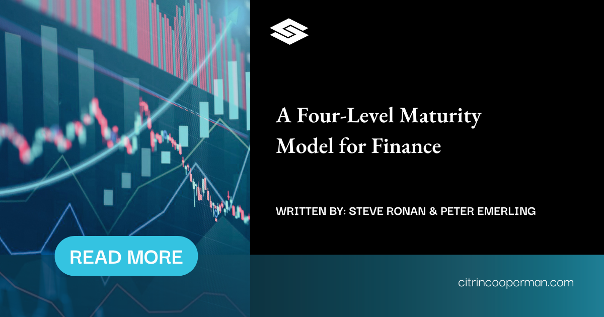 A Four-Level Maturity Model For Finance
