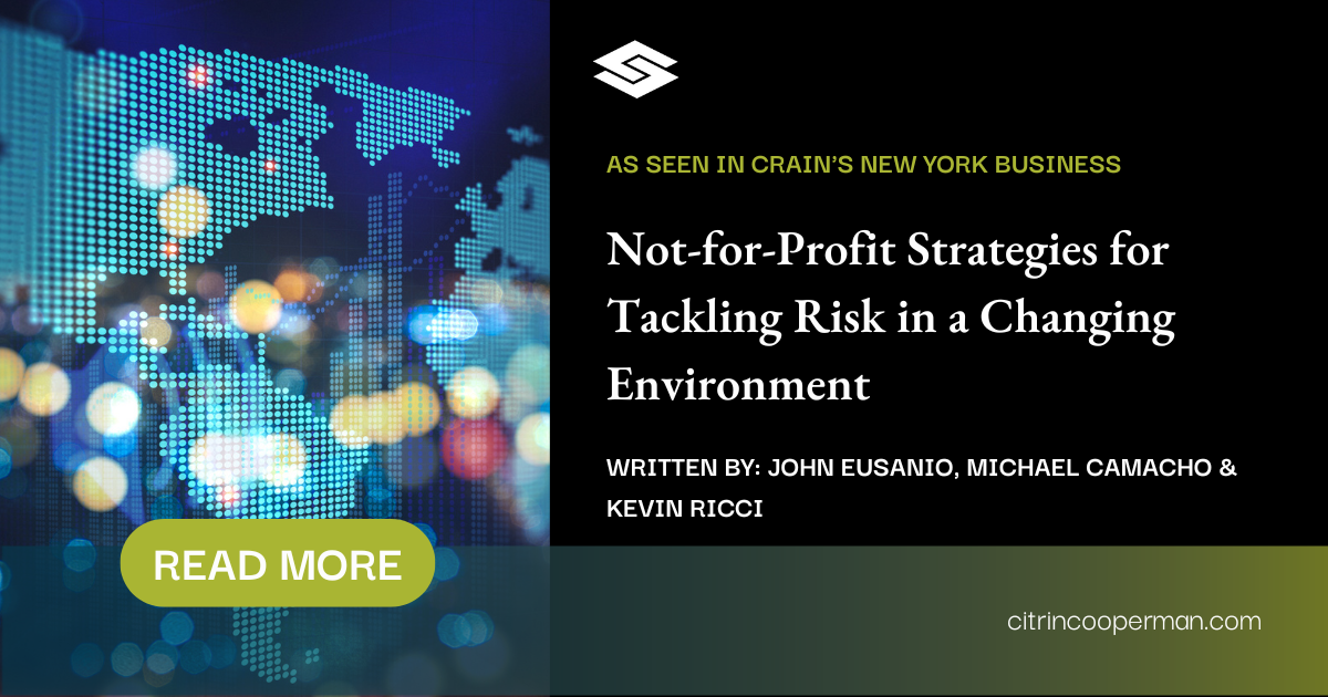 Not-for-Profit Strategies for Tackling Risk in a Changing Environment