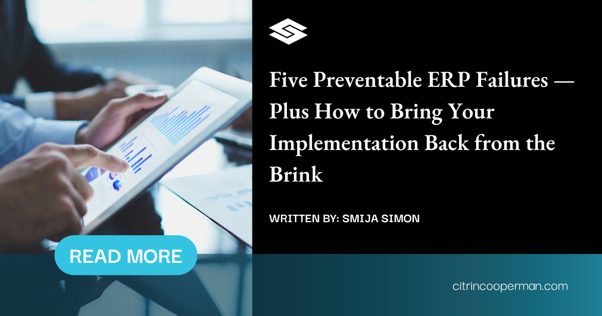 ERP Series Part 5 - 5 Preventable ERP Failures