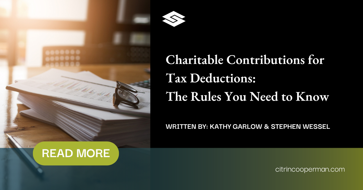 Charitable Contributions for Tax Deductions The Rules You Need to Know