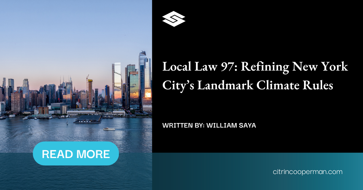 Local Law 97 Refining New York Citys Landmark Climate Rules