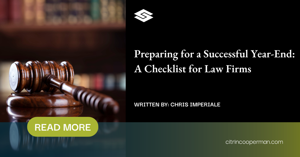 Preparing for a Successful Year-End A Checklist for Law Firms