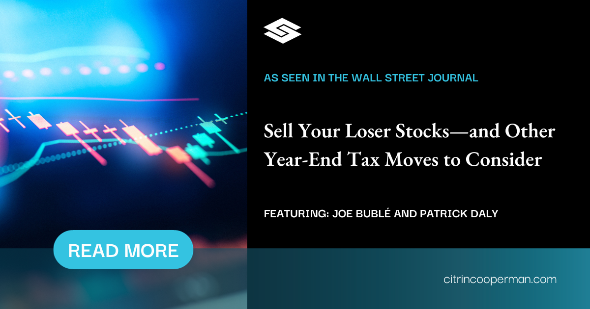 Sell Your Loser Stocks and Other Year End Tax Moves to Consider