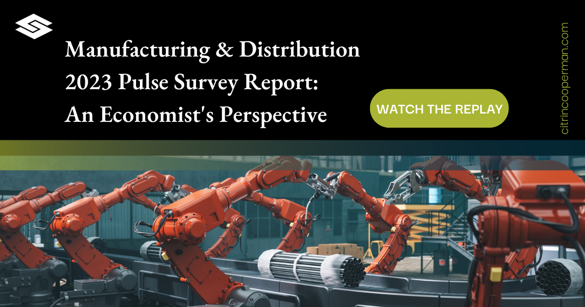 Manufacturing and Distribution 2023 Pulse Survey Report An Economists ...
