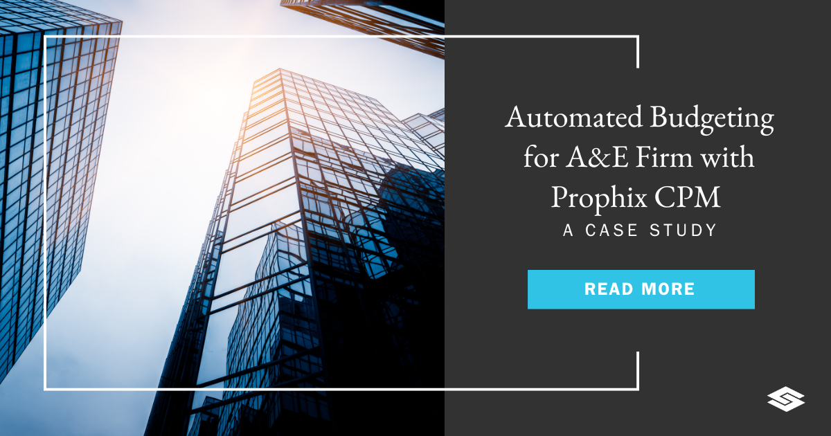 Automated Budgeting for A E Firm with Prophix CPM