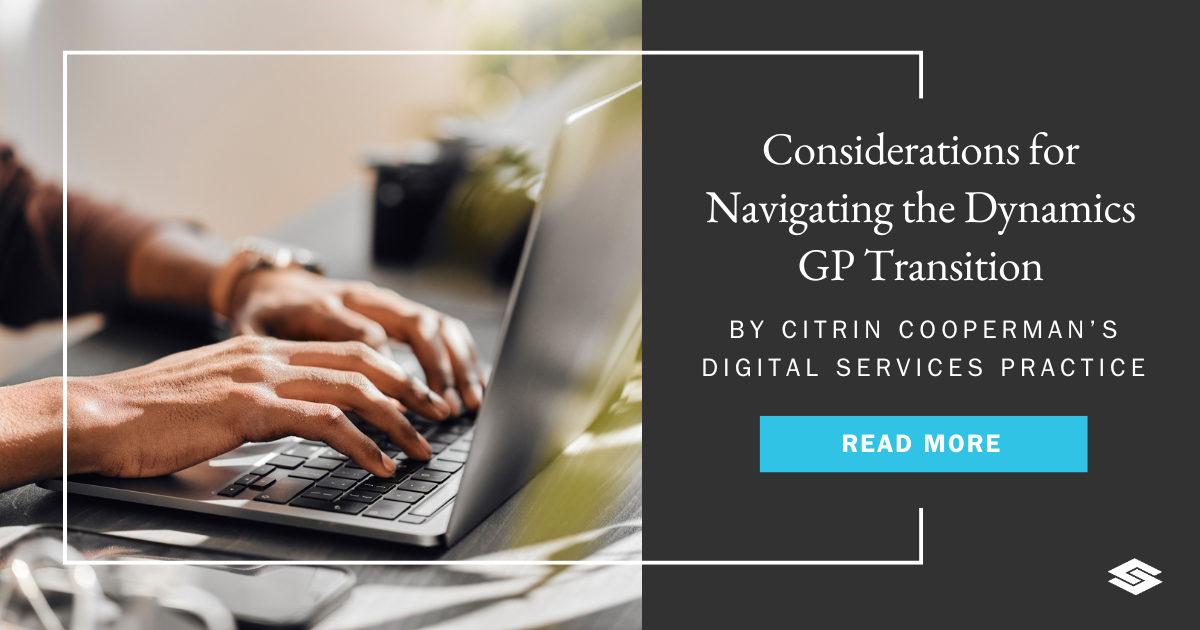 Considerations For Navigating The Dynamics Gp Transition
