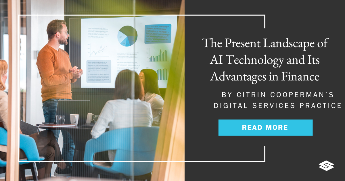 The Present Landscape of AI Technology and Its Advantages in Finance