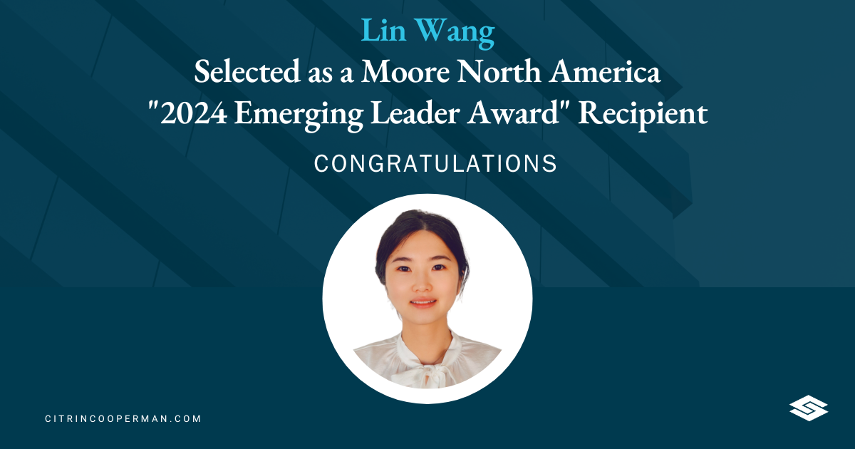 Lin Wang Selected as a Moore North America 2024 Emerging Leader Award ...