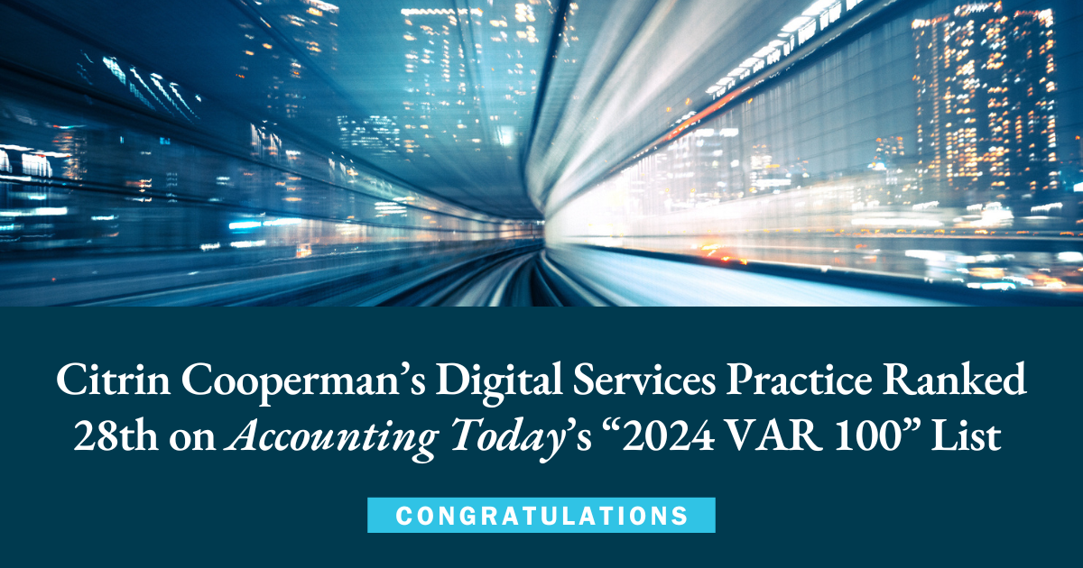 Citrin Cooperman’s Digital Services Practice Ranked 28th on Accounting ...
